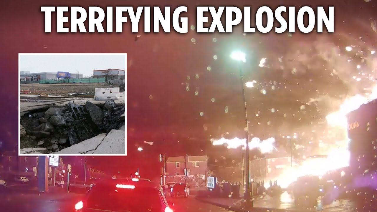 Incredible new footage shows medical jet EXPLODE and burst into flames ...