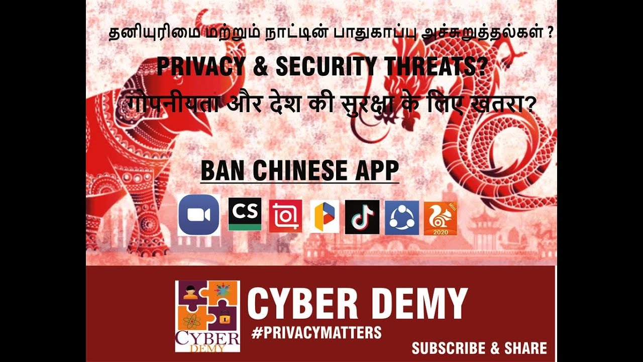 BAN CHINESE APP | CHINESE APP PRIVACY & SECURITY THREATS TO EVERY ...