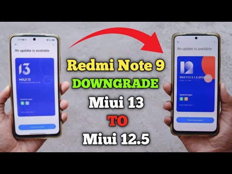Redmi Note 9 Downgrade Miui 13 To Miui 12.5 Update ⚡⚡ - YouTube