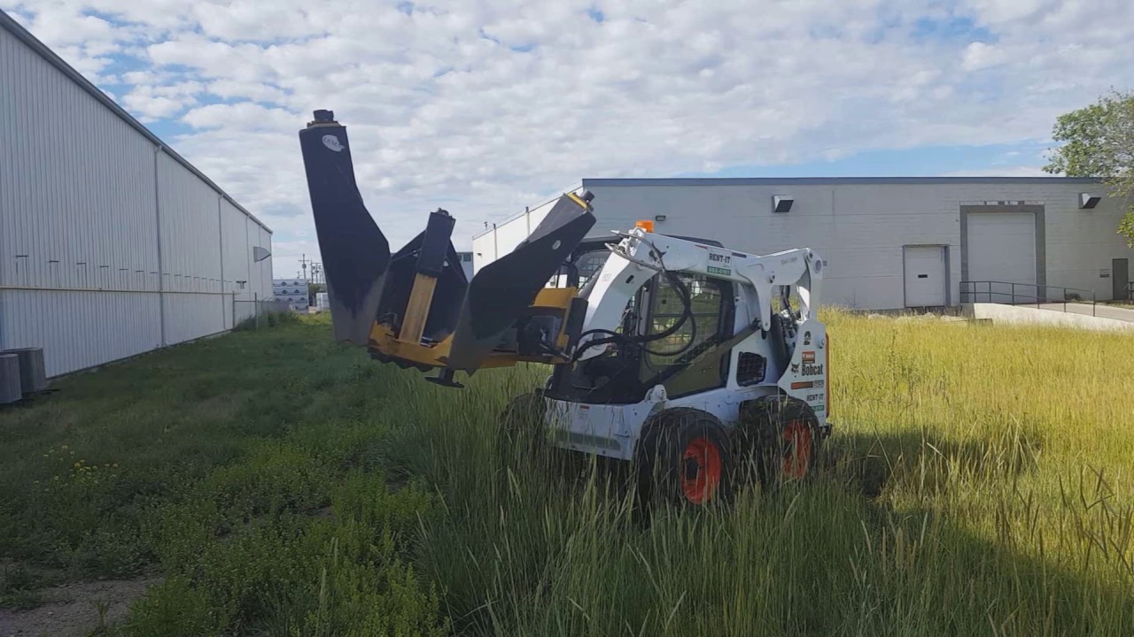 The Rent-It Store has a Tree Spade Attachment for our Bobcats - YouTube