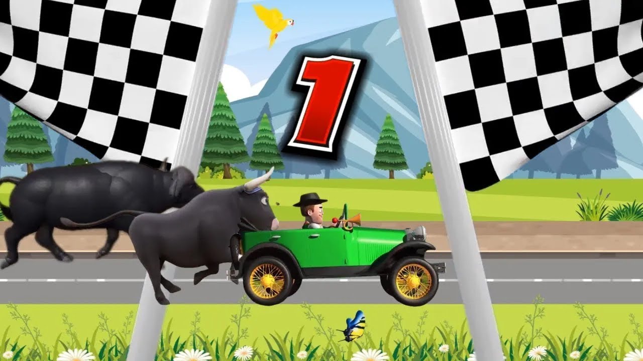 🏁EL AUTO BOCHINCHERO Y LA GRAN CARRERA VERSUS EL TORO Y EL BÚFALO ...