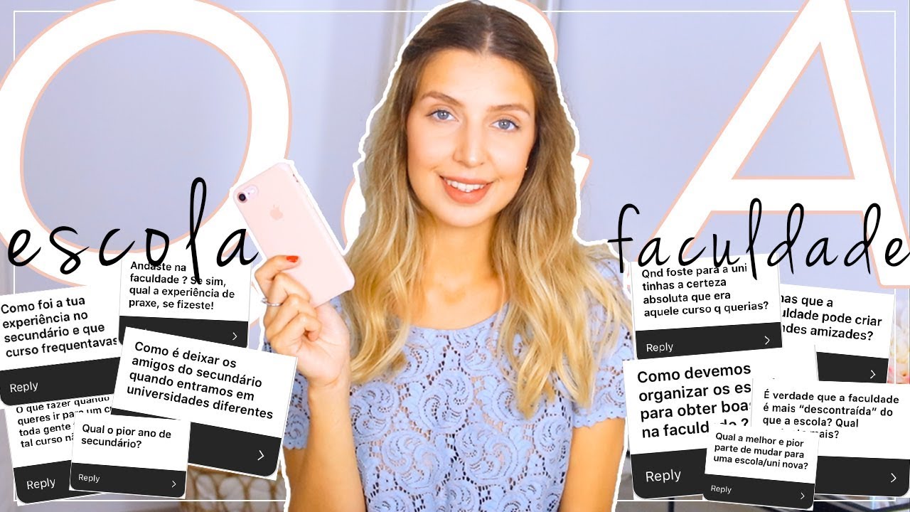 Q&A ESCOLA & FACULDADE | EXPERIÊNCIAS, PRAXE, O QUE ESTUDAR | Inês ...