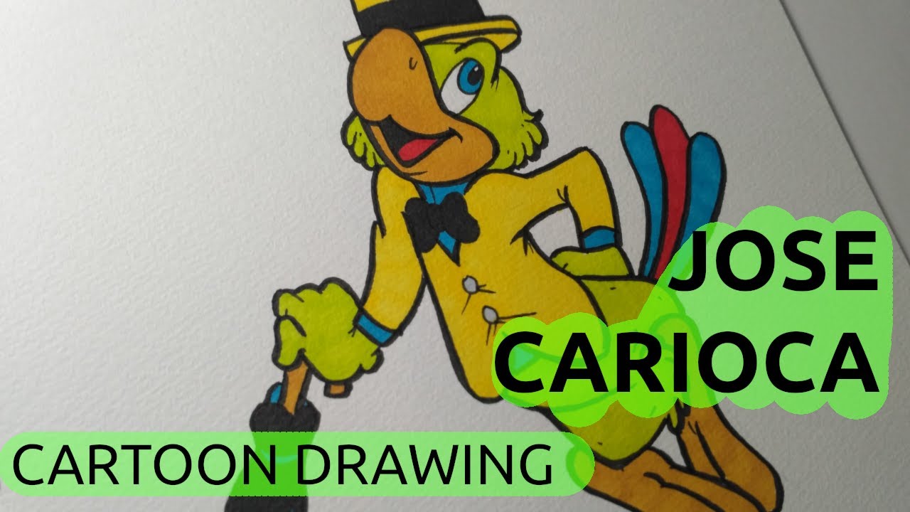 JOSE CARIOCA Drawing - Disney Cartoon Character | Cartoon Drawing - YouTube