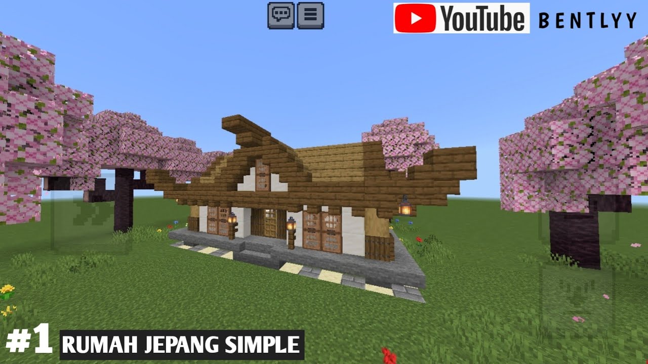 CARA MEMBUAT RUMAH JEPANG SIMPLE DAN KEREN #1 #minecraftpe #minecraft # ...