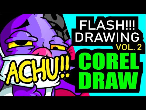 ACHU!!🦇😷 flash drawing vol. 2 #quedate en casa #quarantine #corel draw ...