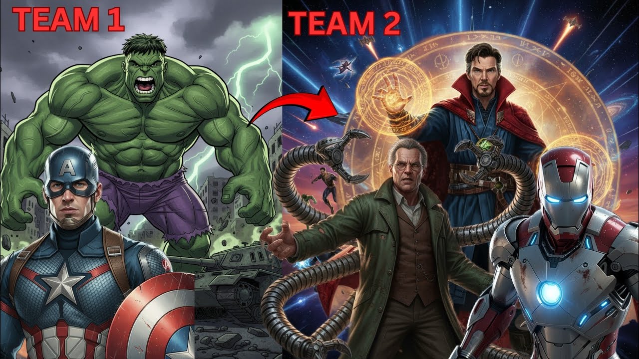 Team 1 and team 2 superheros fight adventure #gaming #marvel #cartoon ...