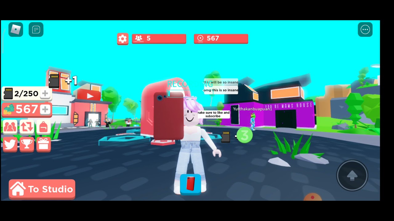 main youtuber simulator (roblox Indonesia) - YouTube