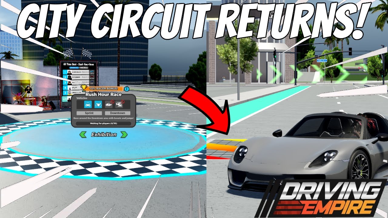 New Driving Empire Update Returns the CITY CIRCUIT! - YouTube
