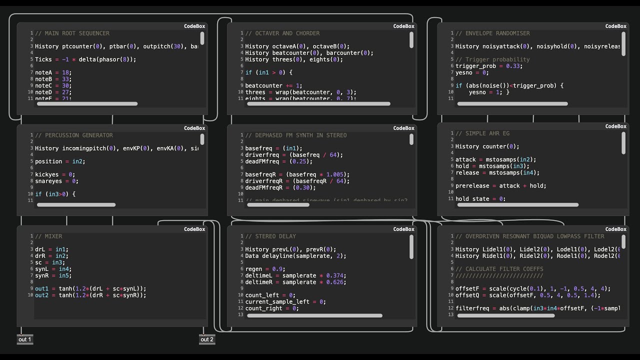 Max/MSP on 'hard mode': genexpr music - YouTube