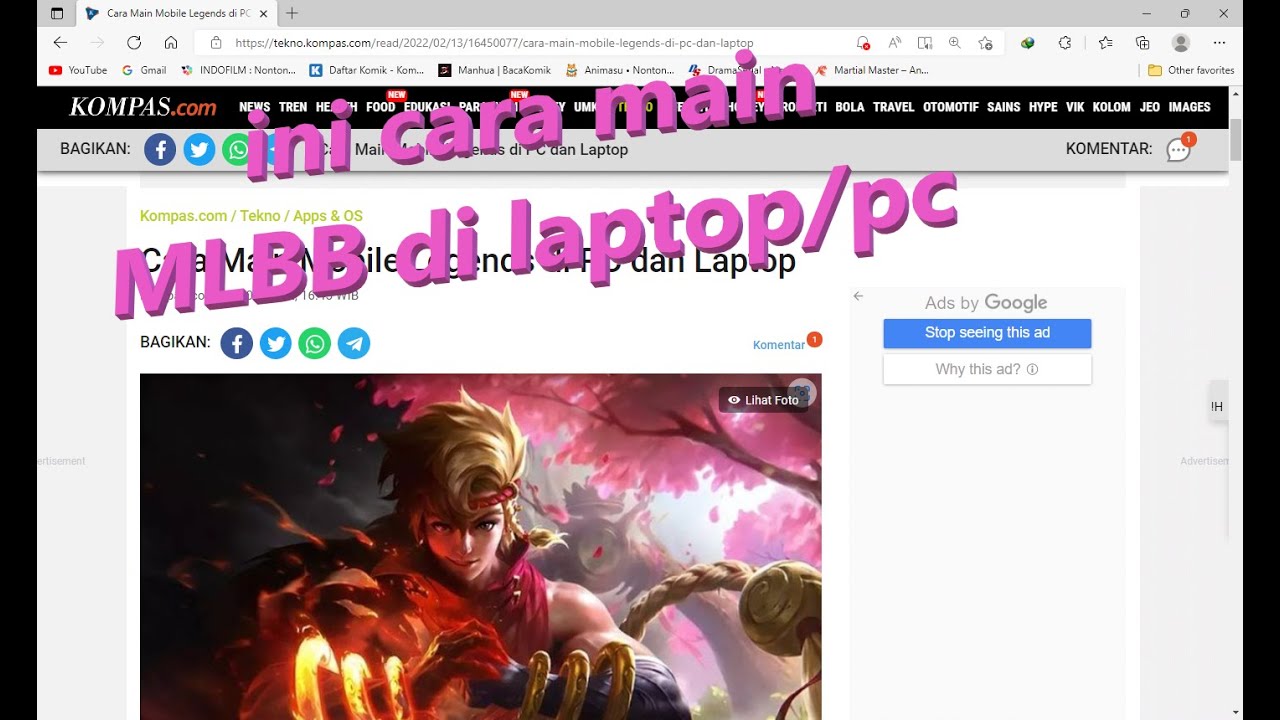Cara main MLBB di laptop/PC - YouTube