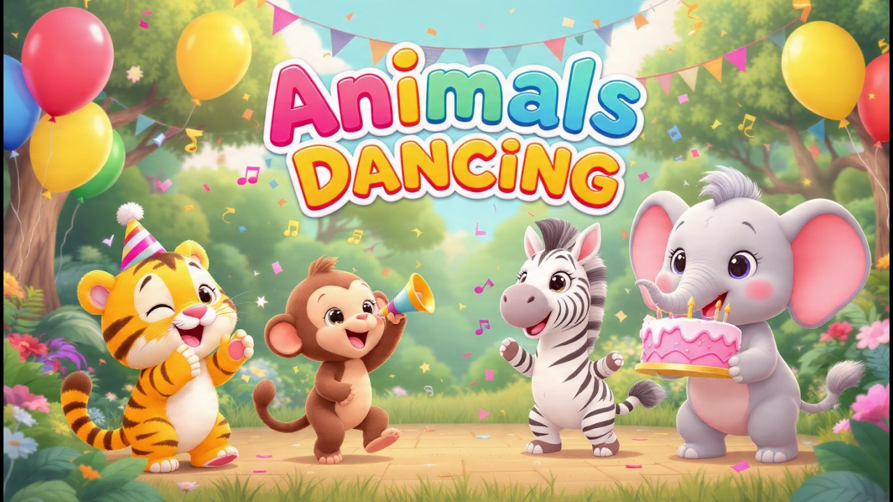 Happy Animals Dance Show | 3D Cute Cartoon | Funny Dancing Animals ...