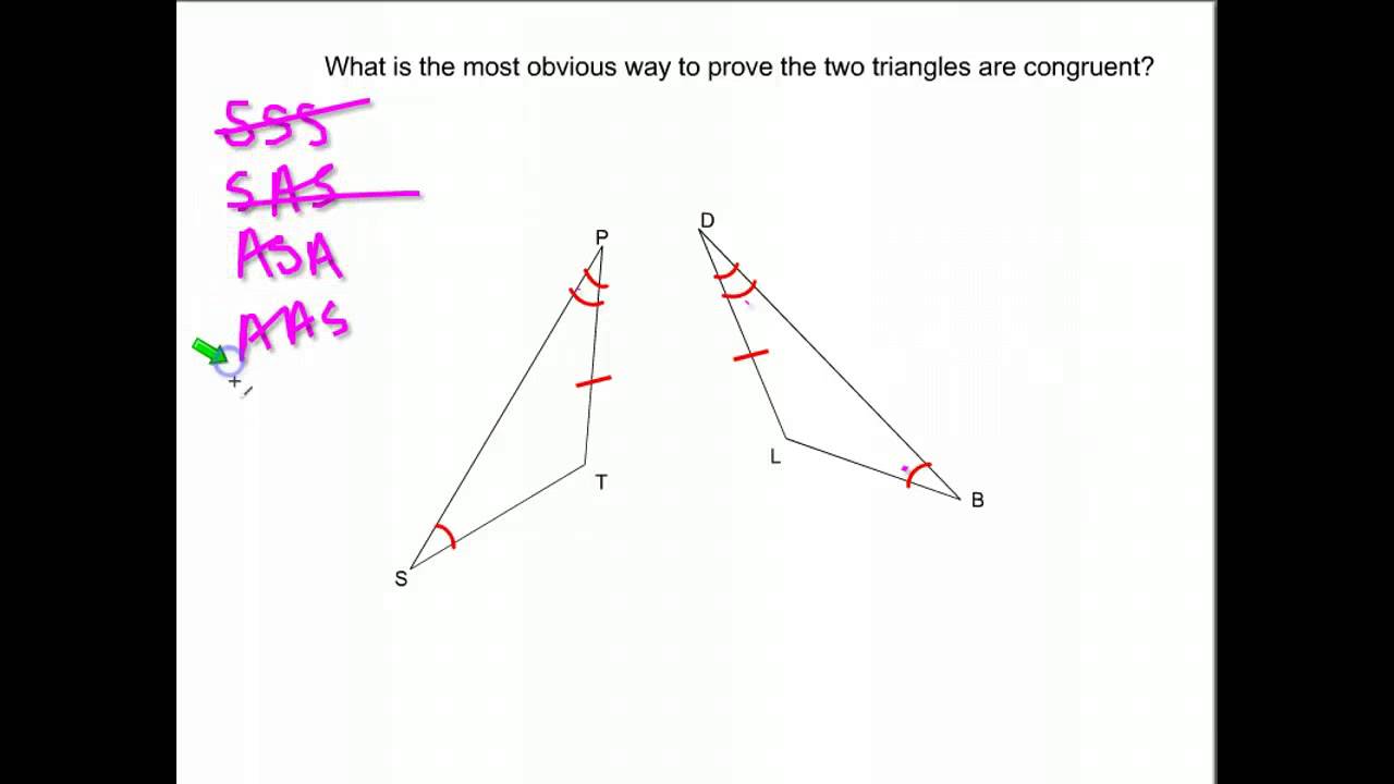 Geometry A lesson 22 AAS 1 - YouTube