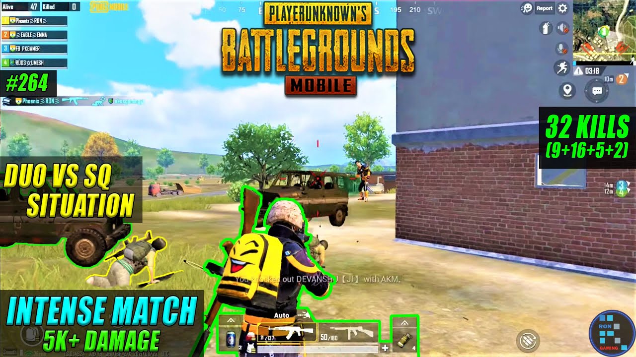 PUBG MOBILE | Intense "Duo v/s Squad" Match Win With 32 Kills & 5k ...
