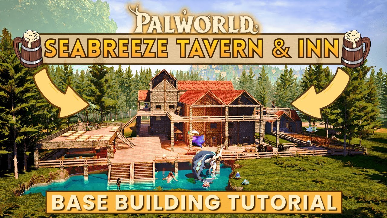 Palworld: Seabreeze Tavern & Inn - Cozy Riverside Base Tutorial ...