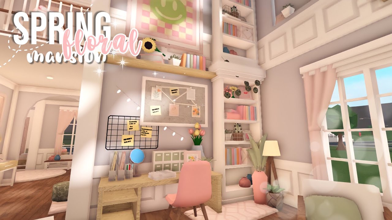 Bloxburg Spring Floral Mansion | Speedbuild - YouTube