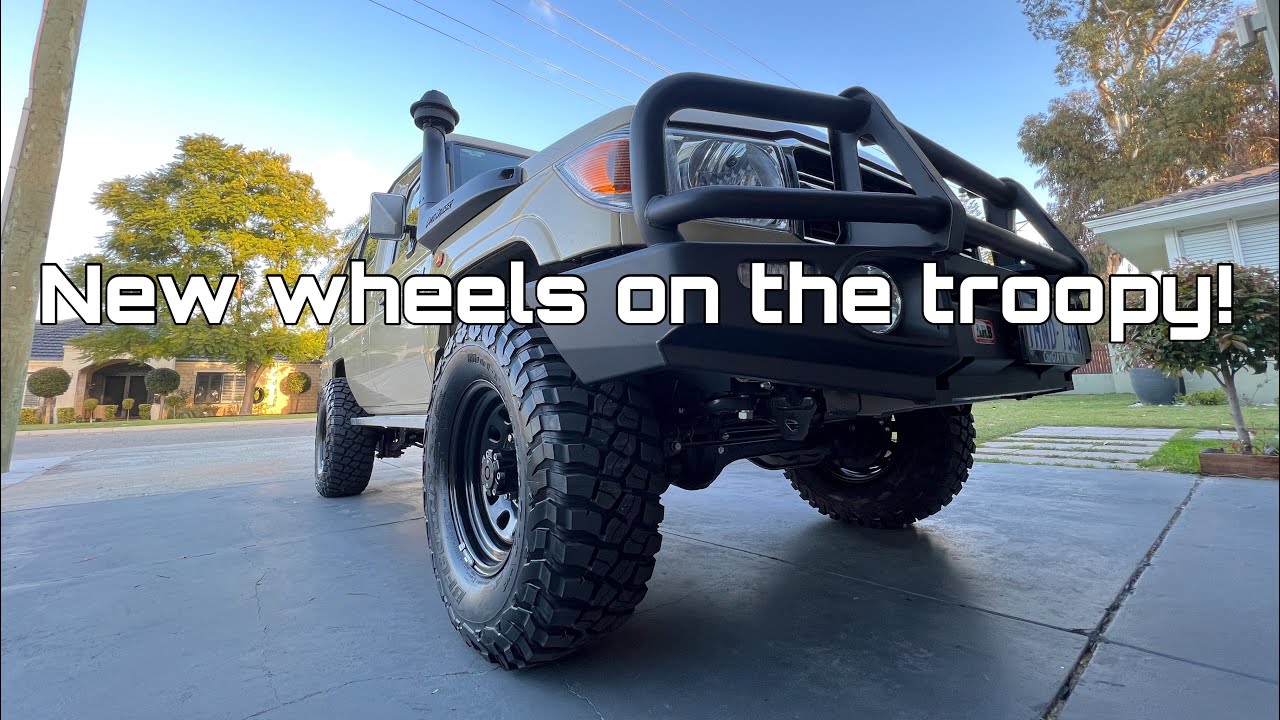 78 Series - 33 Inch Tyres and Track Correction 16 Inch Wheels - YouTube