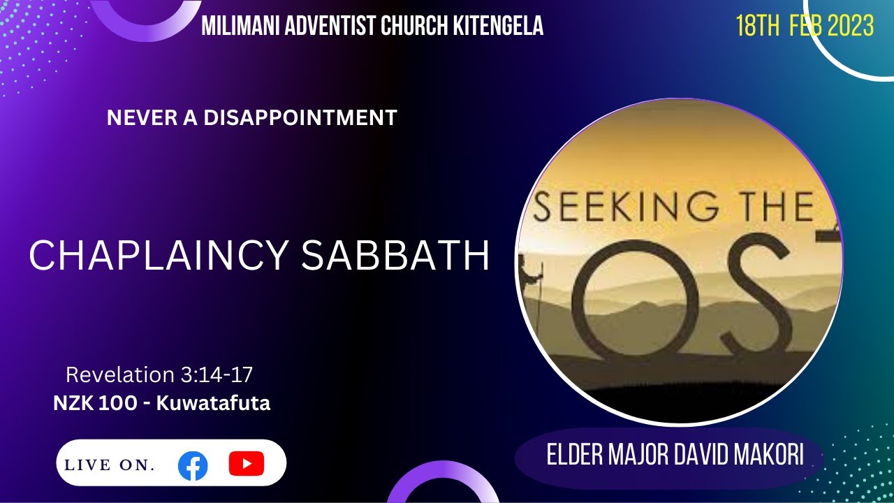 CHAPLAINCY SABBATH - YouTube