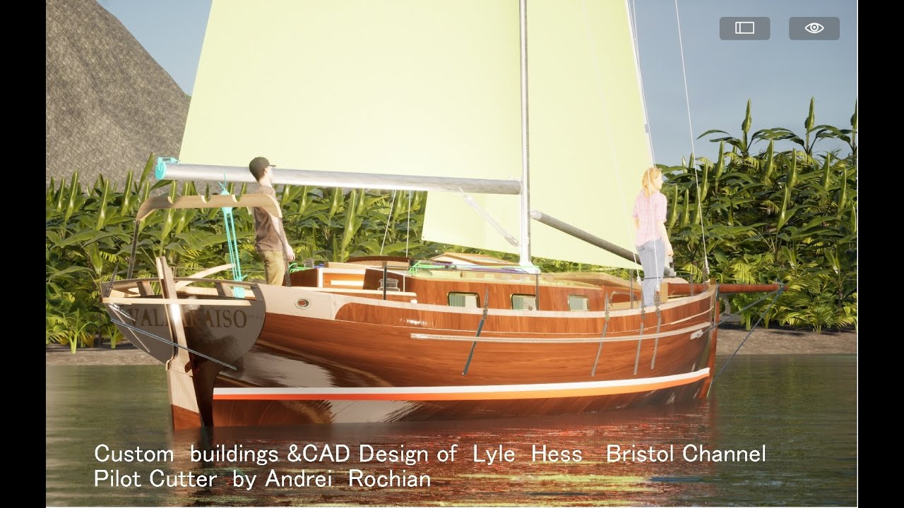 Lyle Hess 32 ft Bristol Channel Pilot Cutter by Andrei Rochian - YouTube