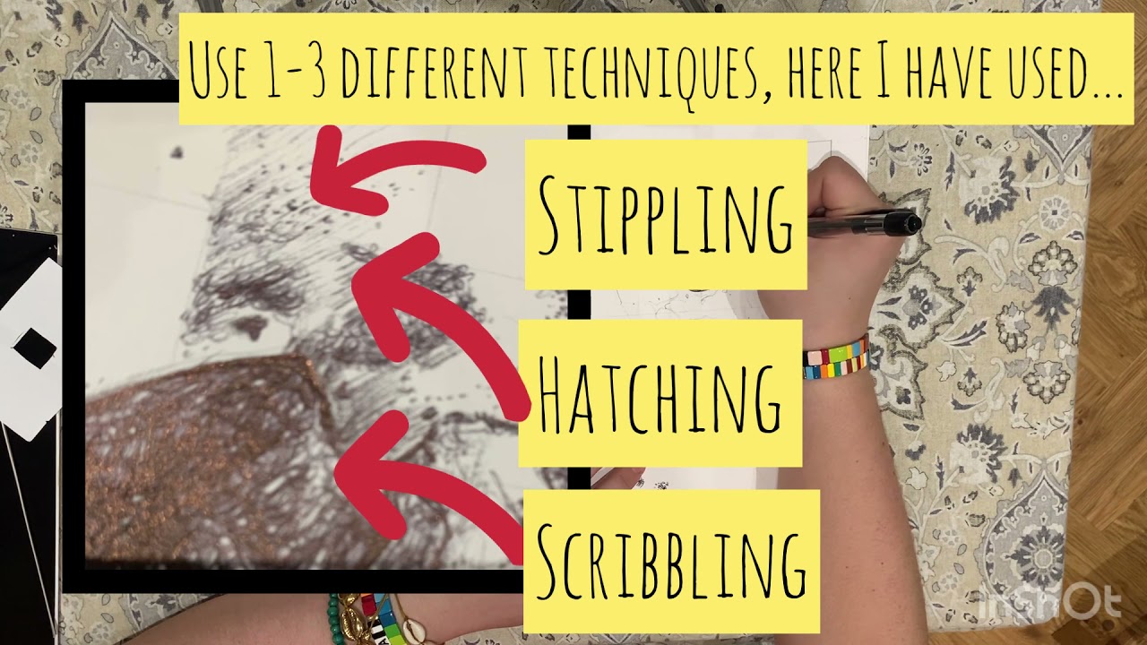 Mark making Skull- no music - YouTube