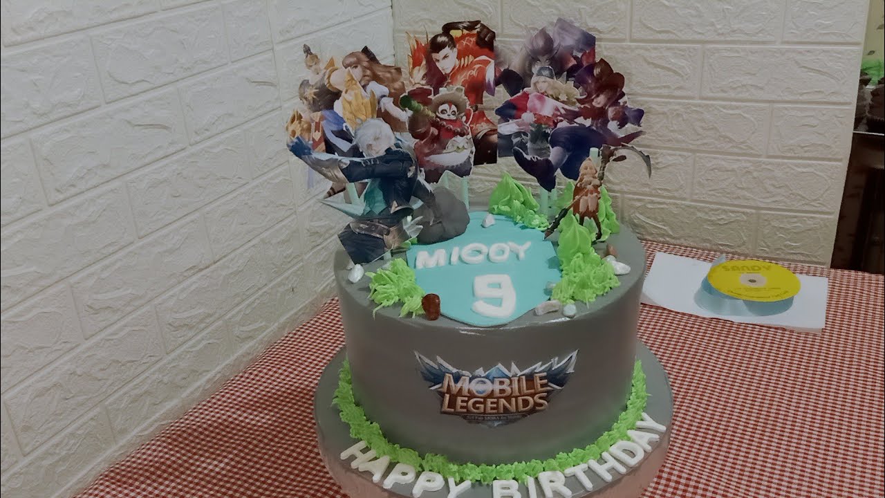 Mobile Legends cake design with chocolate ganache filling and boiled ...