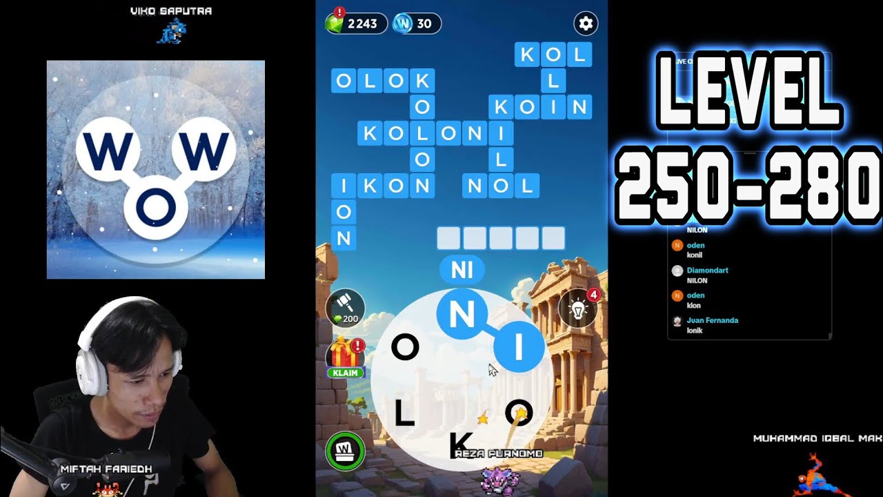 WOW Level 250 sampai 280 | words of wonders - YouTube