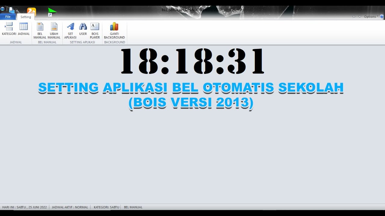 Setting Aplikasi Bel Otomatis Sekolah BOIS - YouTube