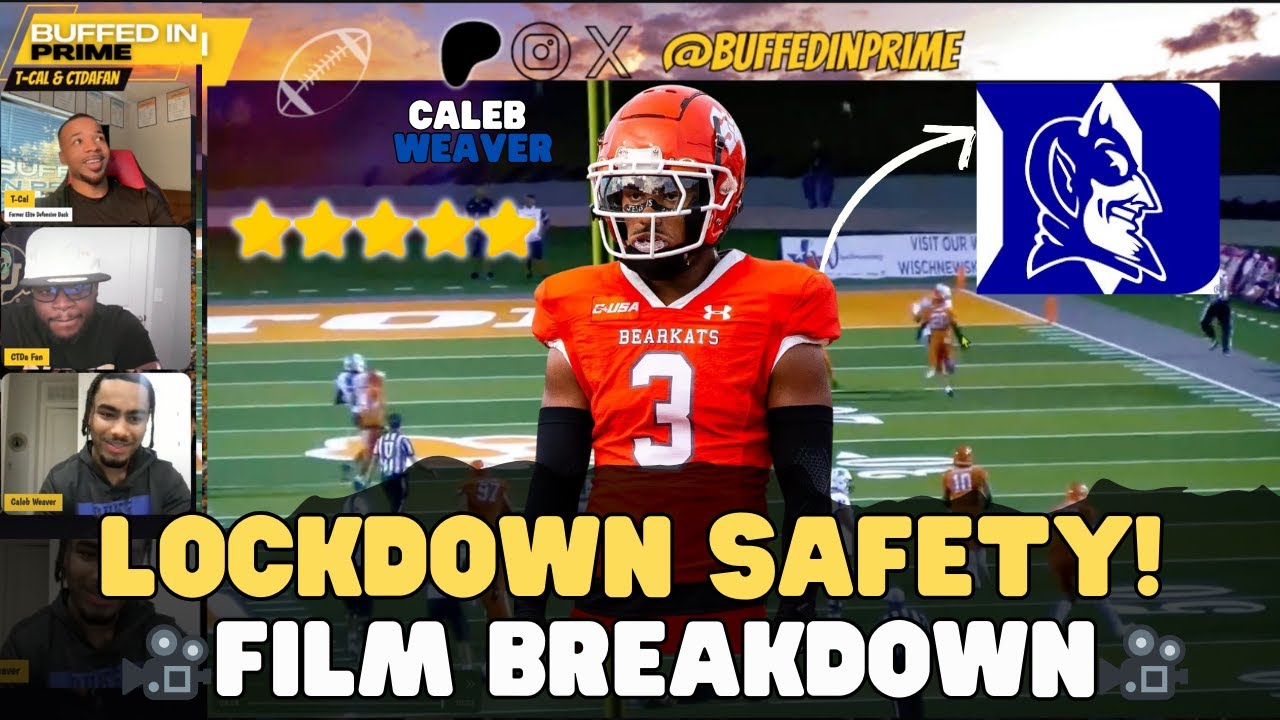 Live Film Breakdown: With Duke's Star Safety Caleb Weaver! - YouTube