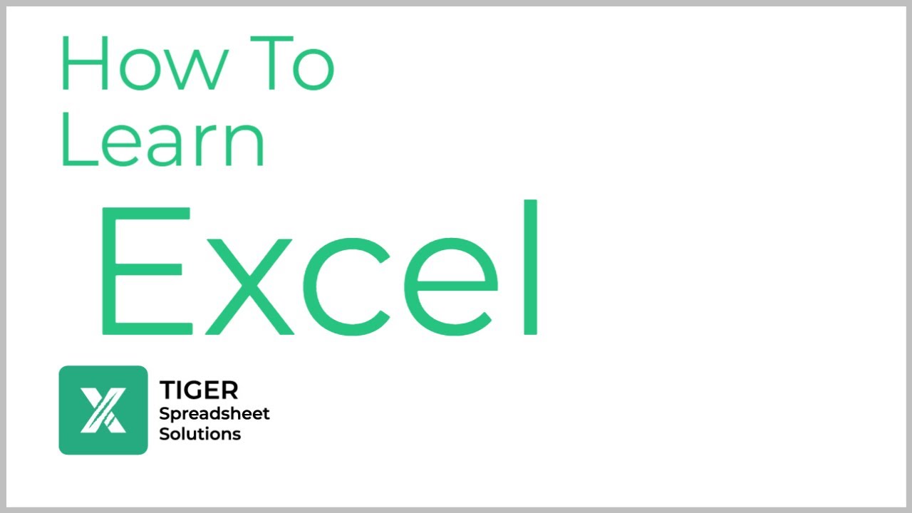 Tiger Live #4: How To Really Get Better At Excel: The Excel Metaskills ...