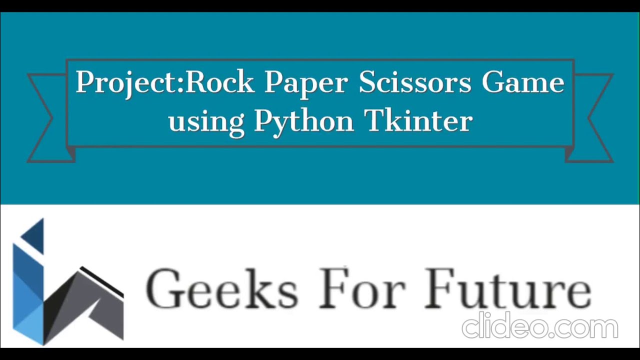 Rock Paper Scissors Game Using Python Tkinter Youtube