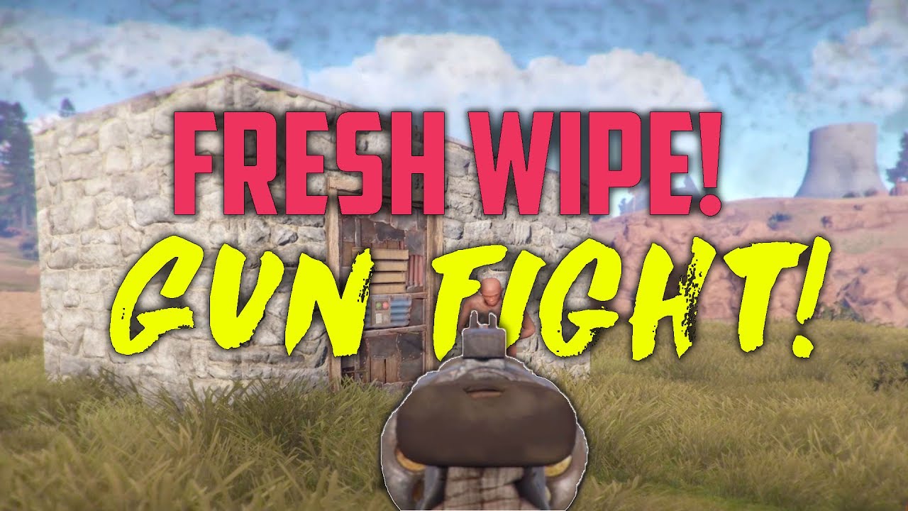 FRESH WIPE GUN FIGHT! W/ Band Aid Man | RUST - YouTube