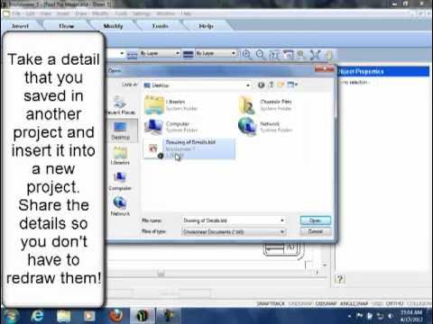 Envisioneer Tool Tip - Insert Block from File - YouTube