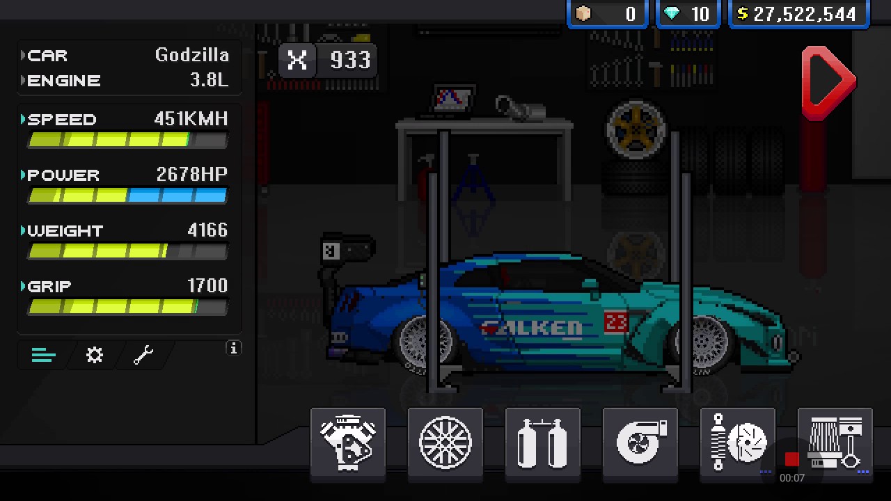 Pixel Car Racer: Nissan GTR R35 - YouTube