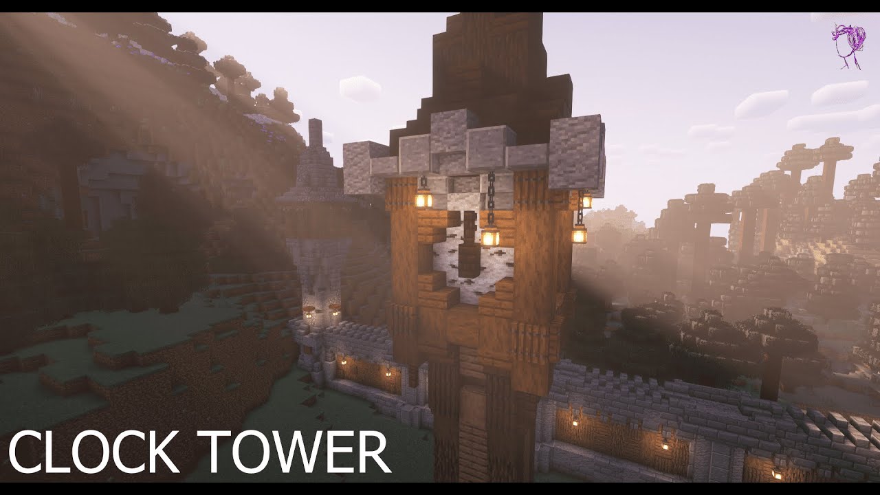 Clock Tower | Minecraft Building | Building a Medieval Town - YouTube