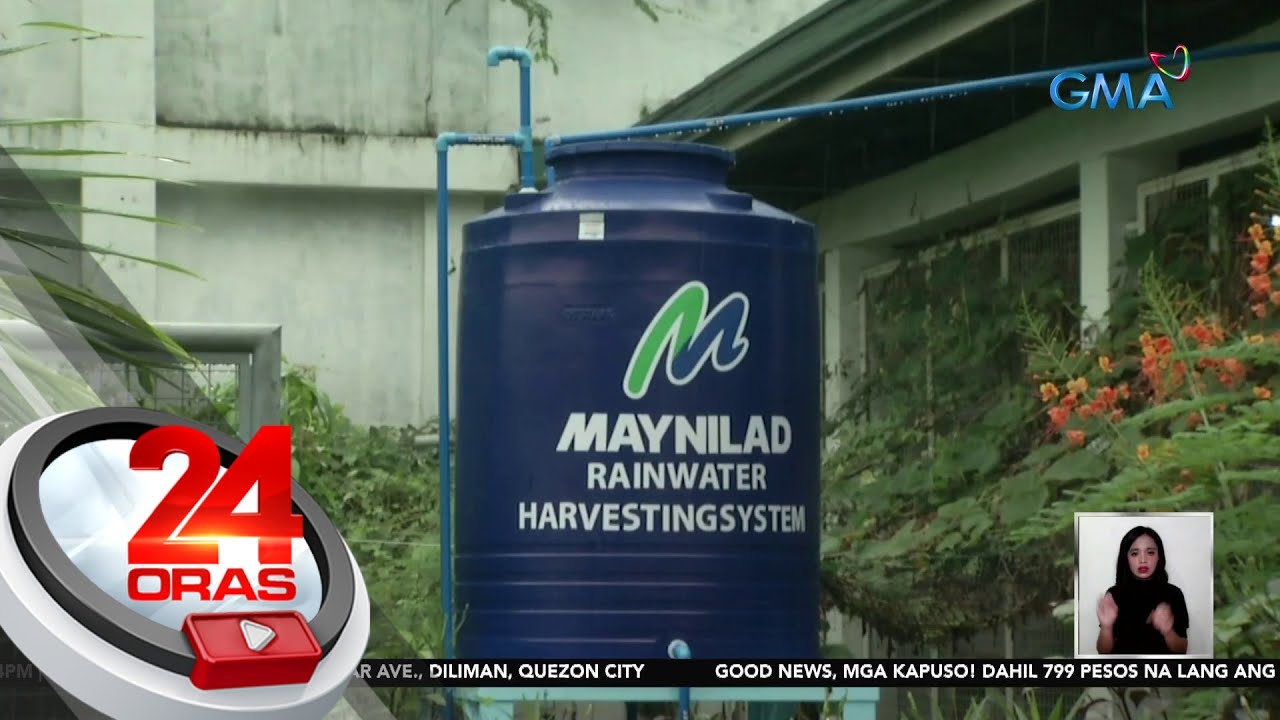 Tubig-ulan, iniipon at sinasala sa rain harvesting system para magamit ...