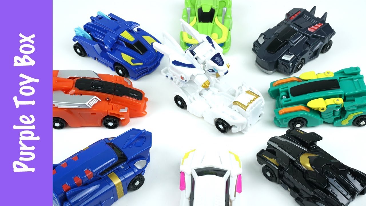 Pasha Mecard Baekorang White Tiger Mini Car Transformer 빠샤메카드 배코랑 리자디언 ...