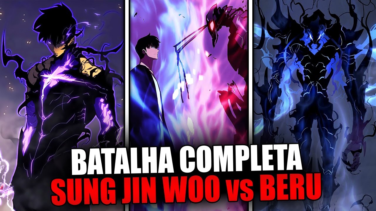 SUNG JIN WOO VS BERU O REI FORMIGA! BATALHA COMPLETA / Solo Leveling ...