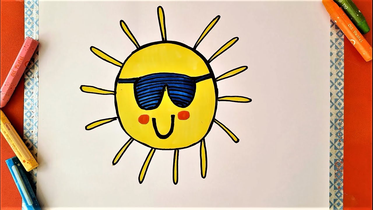 How To Draw A Sun? draw a sun easy and step by step - YouTube