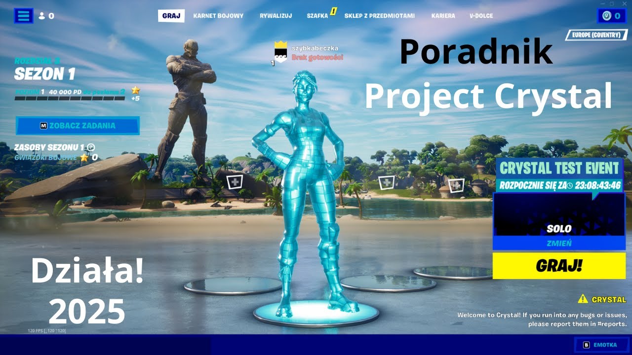 Jak Pobrać Chapter 3 Sezon 1 w Fortnite ( Project Crystal ) - YouTube