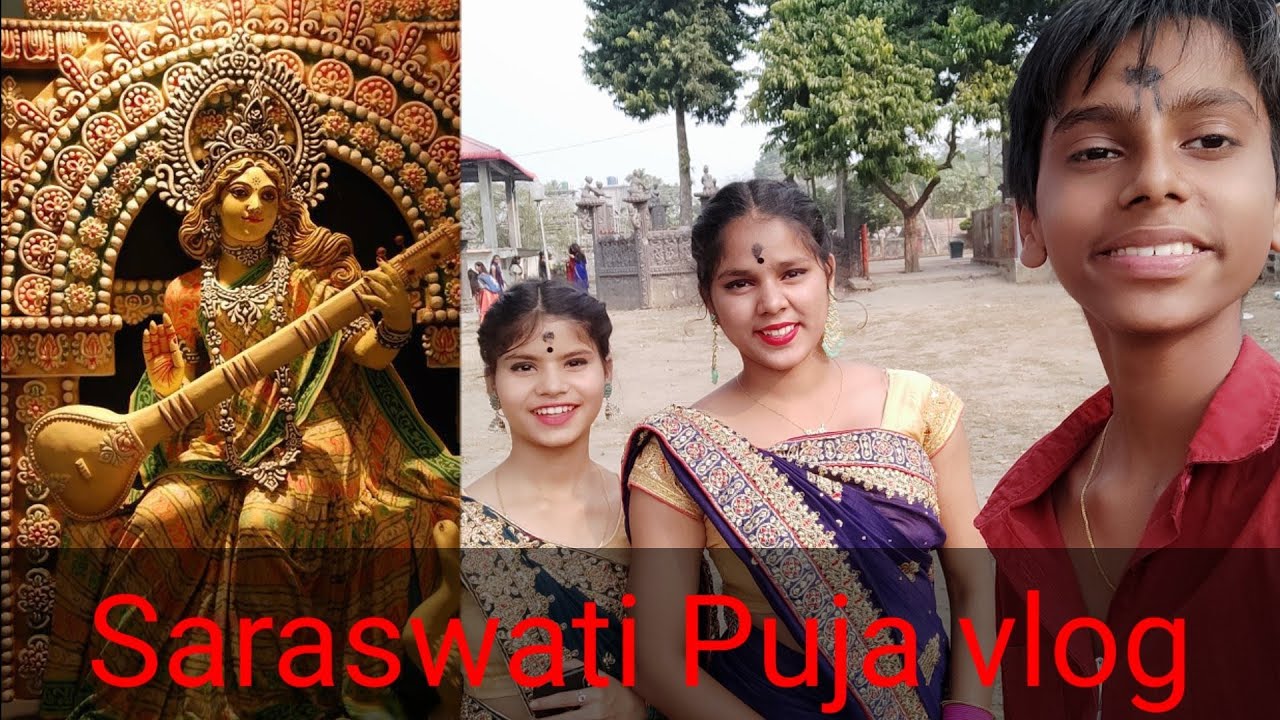 Saraswati Pooja vlog || tezpur Assam || everything with Raja - YouTube