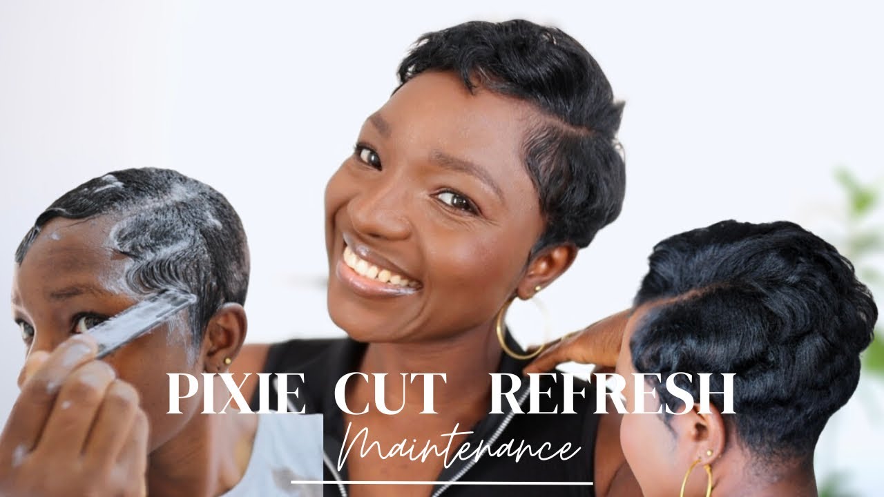 SHORT HAIRSTYLE | How i refresh my pixie cut to look younger - YouTube