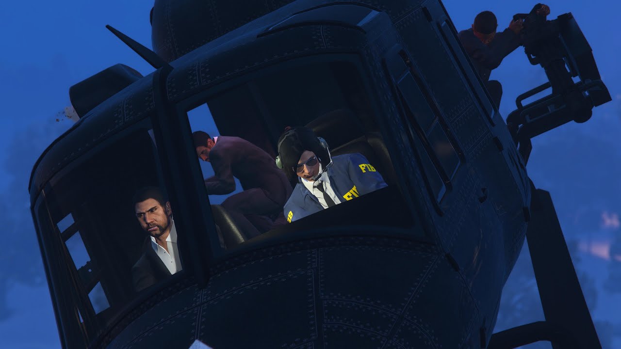 GTA Online Flying FIB Helicopter Mission The Bureau Investigator IV ...