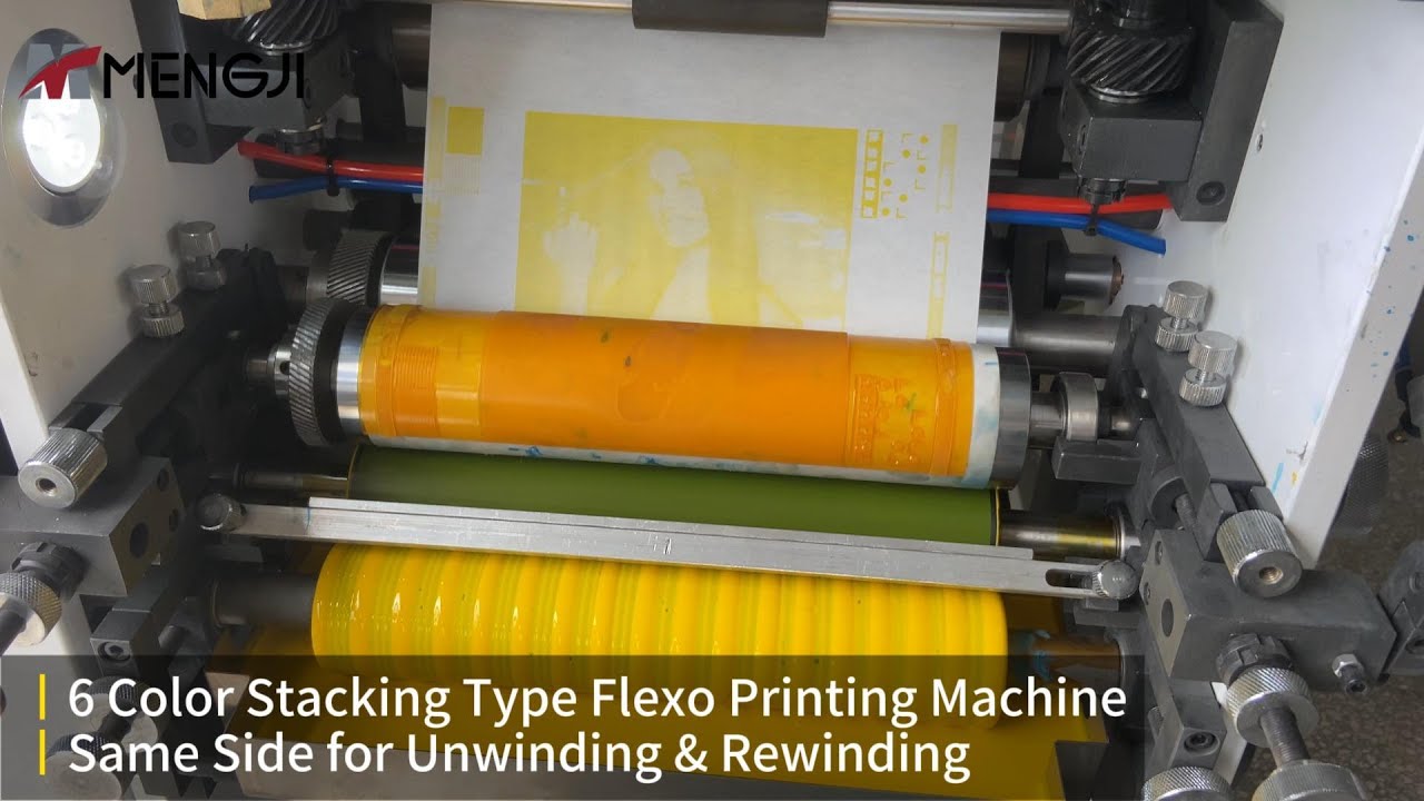 6-Color Vertical Flexo Printing Machine (Same Side for Unwinding ...