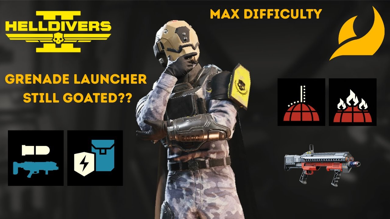 HELLDIVERS 2: GRENADE LAUNCHER GAMEPLAY| MAX DIFFICULTY| FULL CLEAR - YouTube