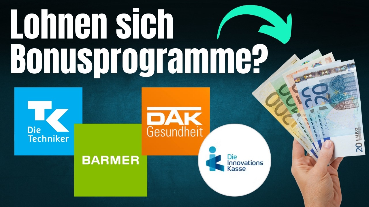 Lohnt sich das Bonusprogamm von Krankenkassen? TK, BARMER, DAK und IKK ...