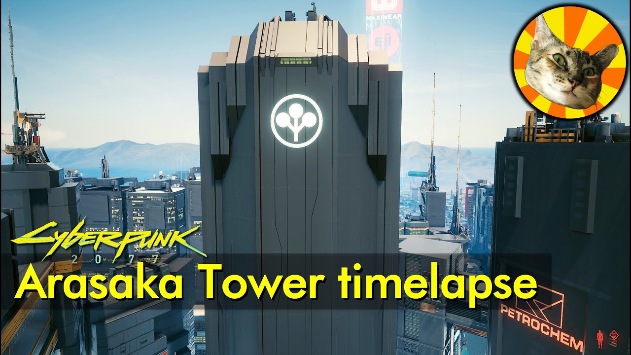 Arasaka Tower Timelapse | Cyberpunk 2077 - YouTube