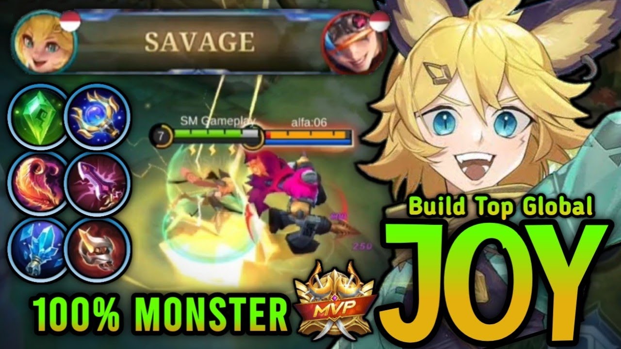 Joy Best Build For 2023!! Savage Joy Gameplay - Build Top Global Joy ...