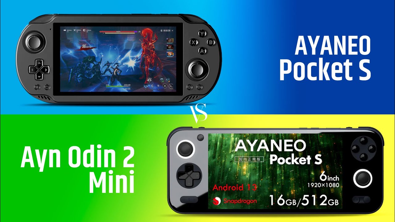 Ayn Odin 2 Mini Vs AYANEO Pocket S - Best Mini handheld 2024? - YouTube