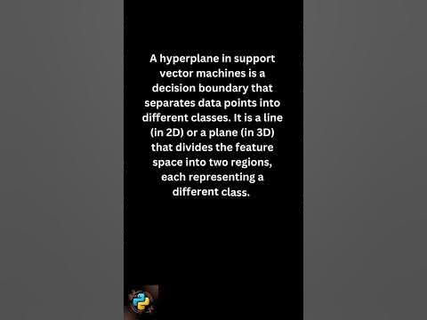 support vector machines -PYTHON+DS PREP DAILY SHORTS SERIES 07 - YouTube