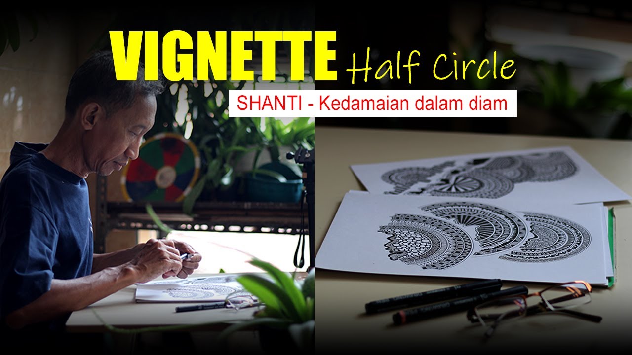 Belajar Membuat Vignette dengan Media Setengah Lingkaran - YouTube