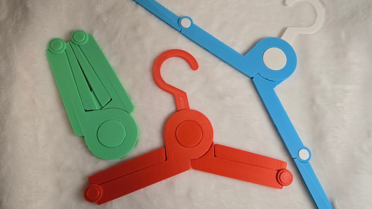 3D printed foldable clothes hanger - YouTube